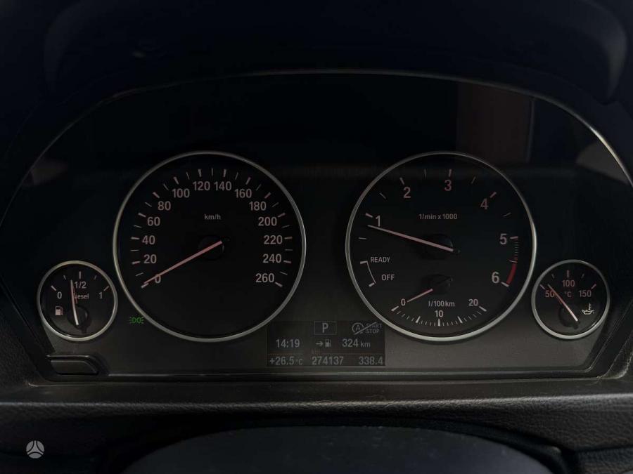 White BMW 316 2015 in Vilnius, with an engine capacity of 2.00 L and mileage of 274 thousand km for 9000 €, photo 19 on AUTOMOTO.COM.LV