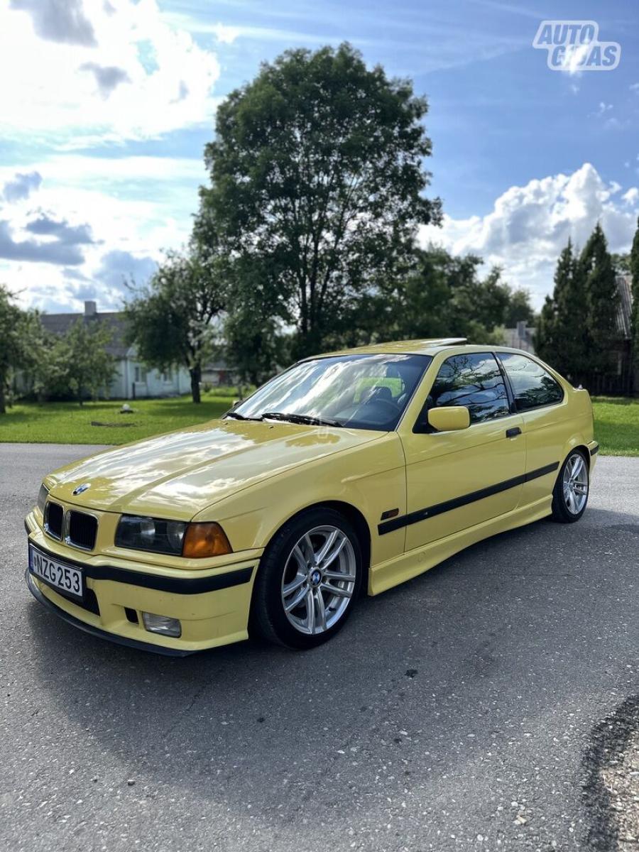 Yellow BMW 316 1994 in Jonava, with an engine capacity of 1.60 L and mileage of 279 thousand km for 4200 €, photo 1 on AUTOMOTO.COM.LV