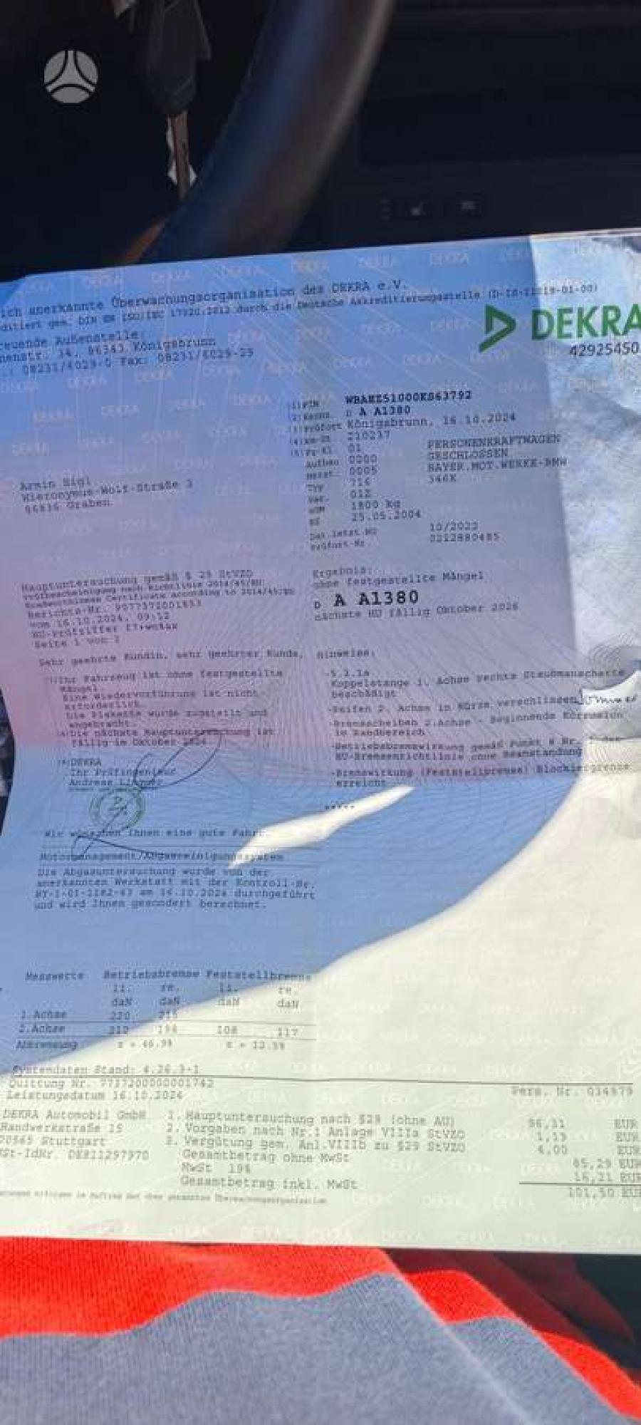 Melns BMW 318 2004 Utena, ar dzinēja tilpumu 1.80 L un nobraukumu 217 tūkst. km par 2850 €, foto 19 vietnē AUTOMOTO.COM.LV