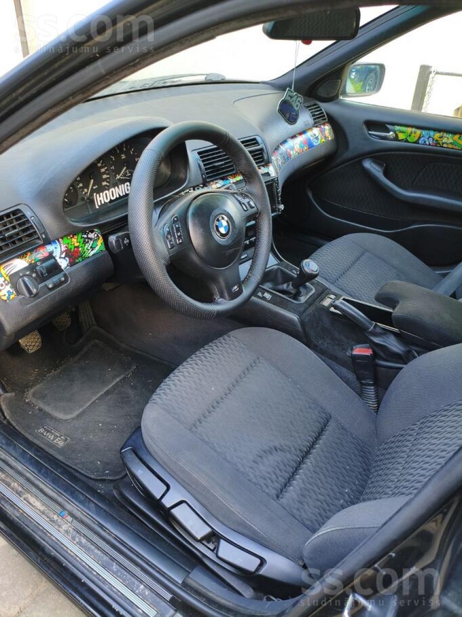 Black BMW 318 1999 in Valmiera, with an engine capacity of 1.90 L and mileage of 398 thousand km for 800 €, photo 8 on AUTOMOTO.COM.LV