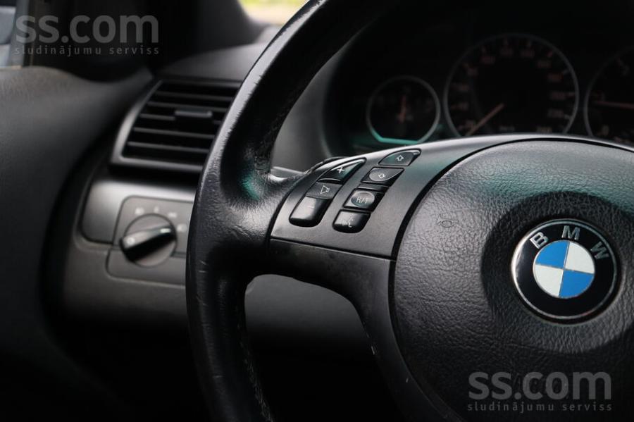 Black BMW 318 2003 in Valmiera, with an engine capacity of 2.00 L and mileage of 0 thousand km for 2700 €, photo 21 on AUTOMOTO.COM.LV