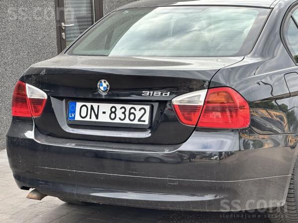 Black BMW 318 2007 in Riga, with an engine capacity of 2.00 L and mileage of 0 thousand km for 2300 €, photo 5 on AUTOMOTO.COM.LV