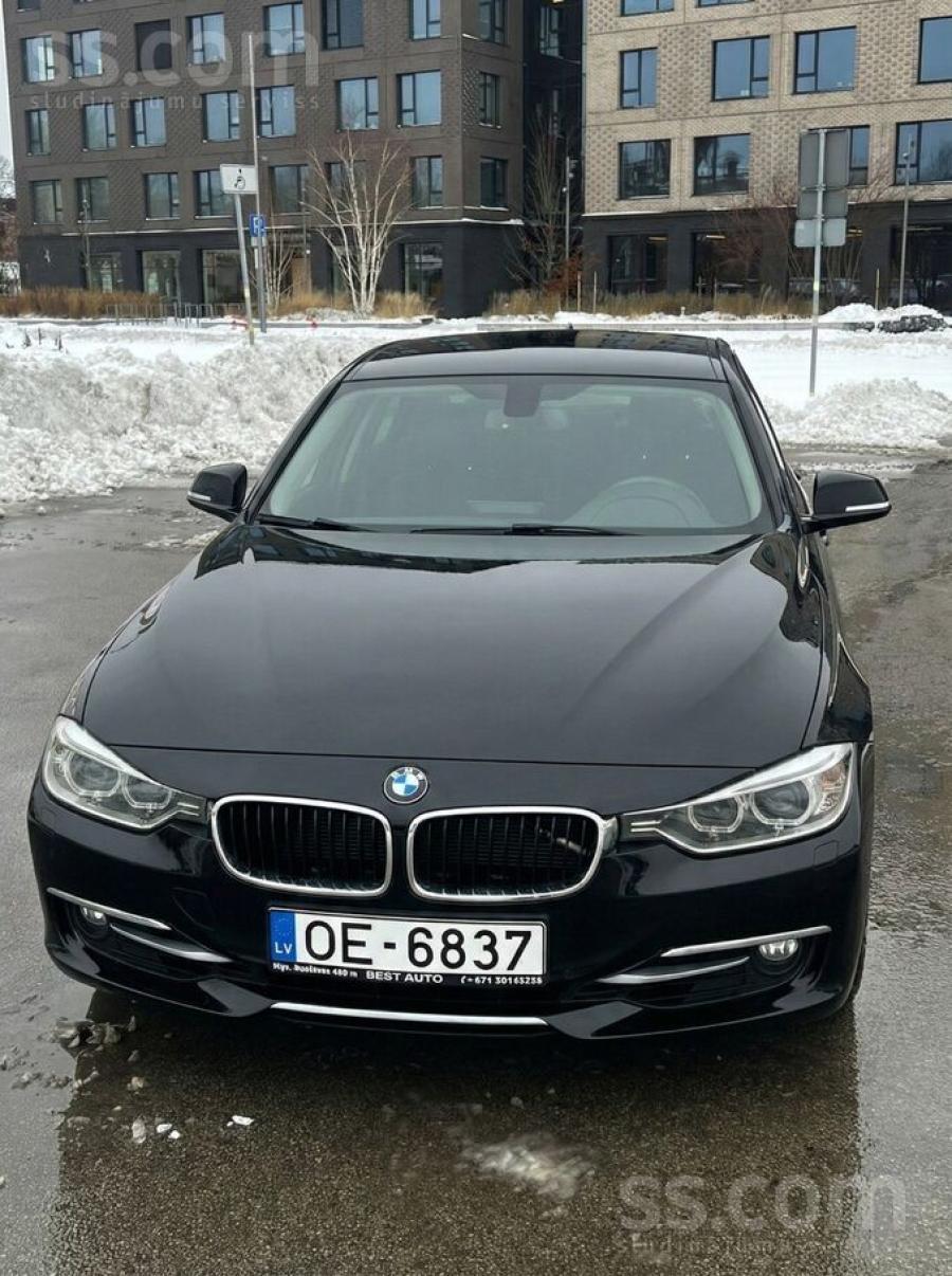 Black BMW 318 2013 in Riga, with an engine capacity of 2.00 L and mileage of 212 thousand km for 9150 €, photo 1 on AUTOMOTO.COM.LV