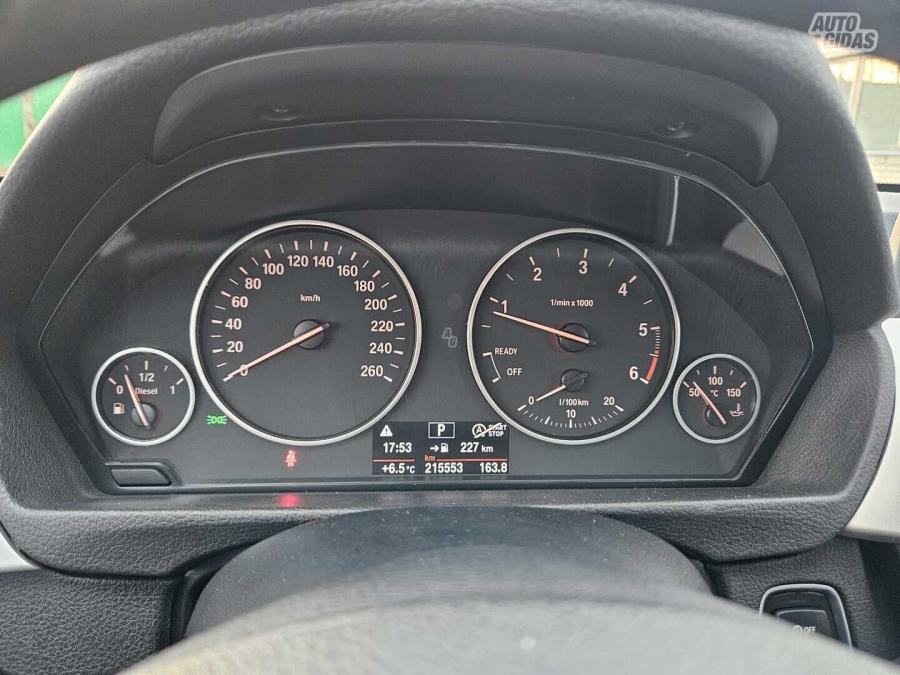 Black BMW 318 2015 in Sakiai, with an engine capacity of 2.00 L and mileage of 215 thousand km for 7499 €, photo 12 on AUTOMOTO.COM.LV