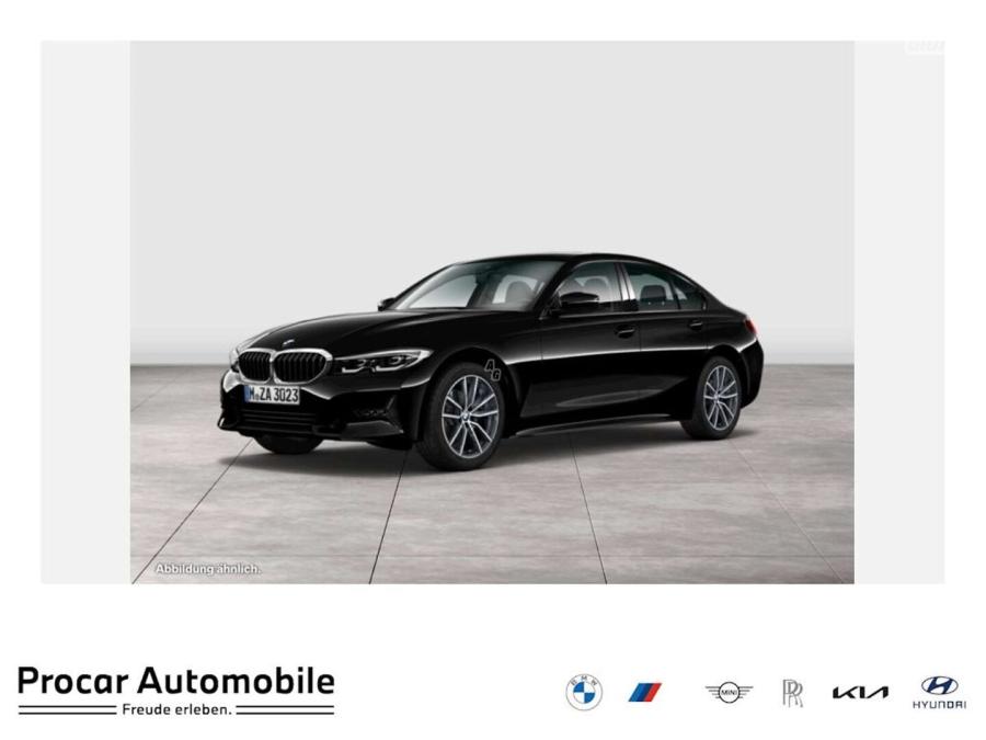 Black BMW 318 2021 in Kaunas, with an engine capacity of 2.00 L and mileage of 62 thousand km for 32674 €, photo 1 on AUTOMOTO.COM.LV