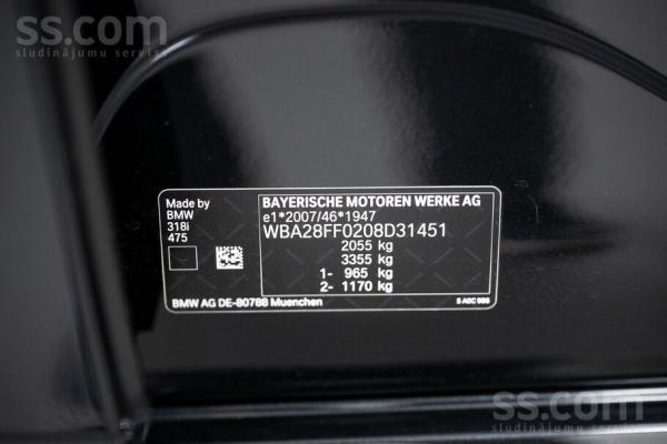 Melns BMW 318 2023 Rīga, ar dzinēja tilpumu 2.00 L un nobraukumu 104 tūkst. km par 27500 €, foto 8 vietnē AUTOMOTO.COM.LV