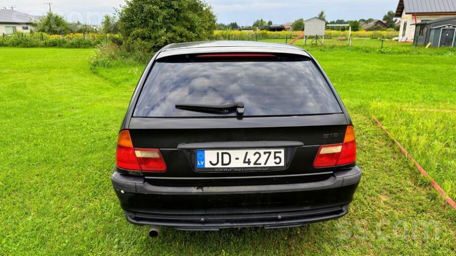 Black BMW 318 2000 in Riga, with an engine capacity of 1.90 L and mileage of 377 thousand km for 1250 €, photo 6 on AUTOMOTO.COM.LV