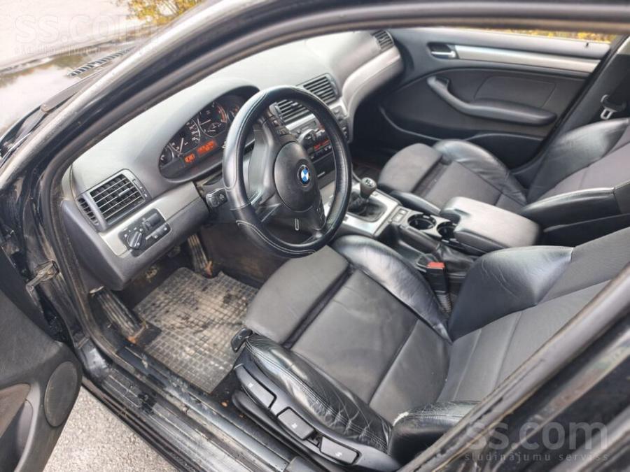 Black BMW 318 2003 in Tukums, with an engine capacity of 2.00 L and mileage of 420 thousand km for 1650 €, photo 7 on AUTOMOTO.COM.LV