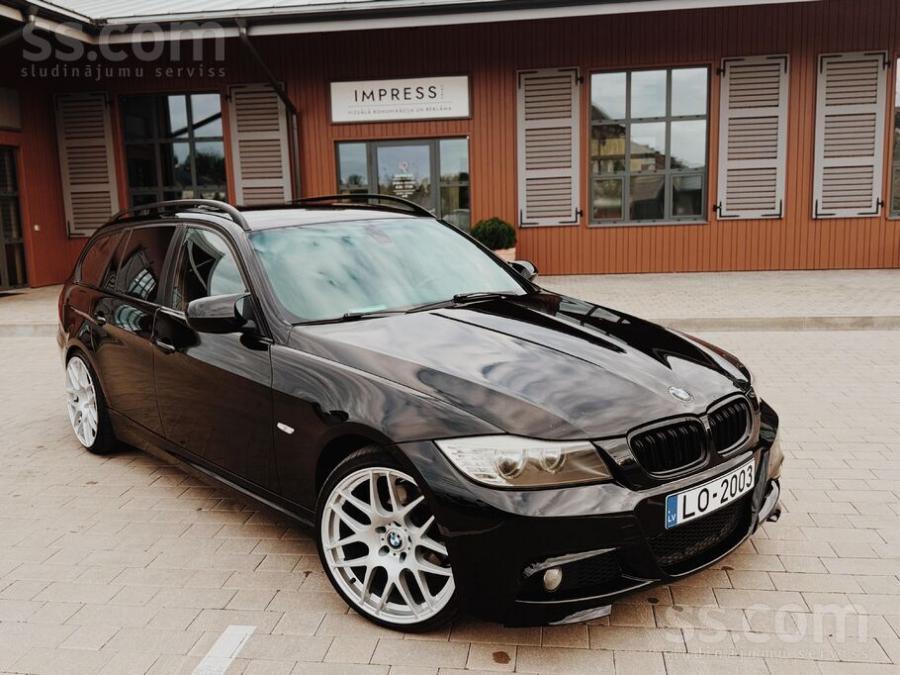 Black BMW 318 2009 in Aluksne, with an engine capacity of 2.00 L and mileage of 474 thousand km for 5300 €, photo 1 on AUTOMOTO.COM.LV