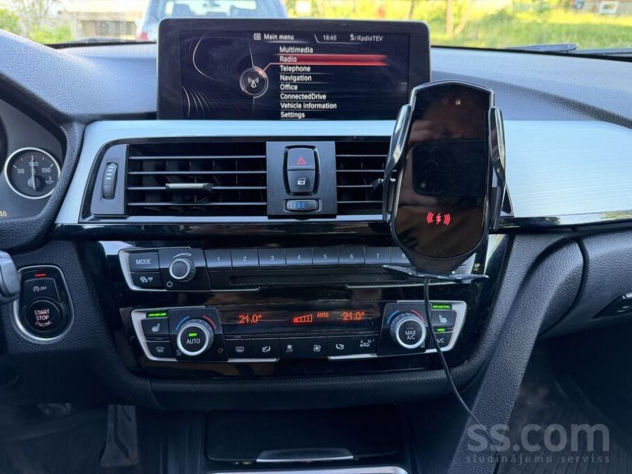 Black BMW 318 2015 in Riga, with an engine capacity of 2.00 L and mileage of 348 thousand km for 10690 €, photo 7 on AUTOMOTO.COM.LV