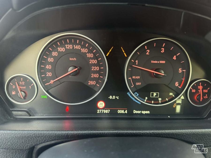 Black BMW 318 2016 in Kaunas, with an engine capacity of 2.00 L and mileage of 278 thousand km for 10450 €, photo 8 on AUTOMOTO.COM.LV