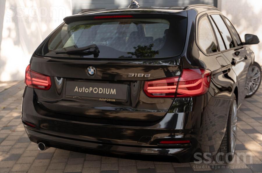 Black BMW 318 2017 in Riga, with an engine capacity of 2.00 L and mileage of 213 thousand km for 10990 €, photo 8 on AUTOMOTO.COM.LV