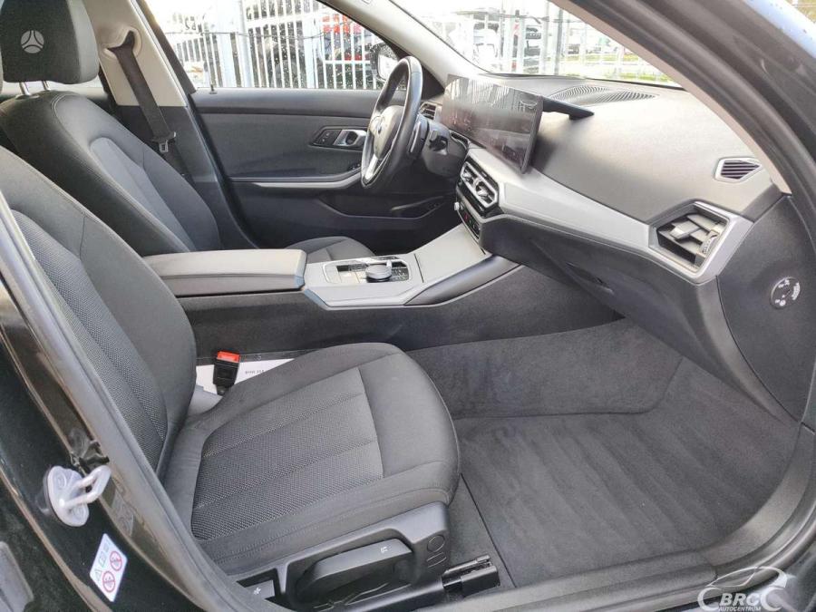 Black BMW 318 2024 in Klaipeda, with an engine capacity of 2.00 L and mileage of 88 thousand km for 21900 €, photo 7 on AUTOMOTO.COM.LV