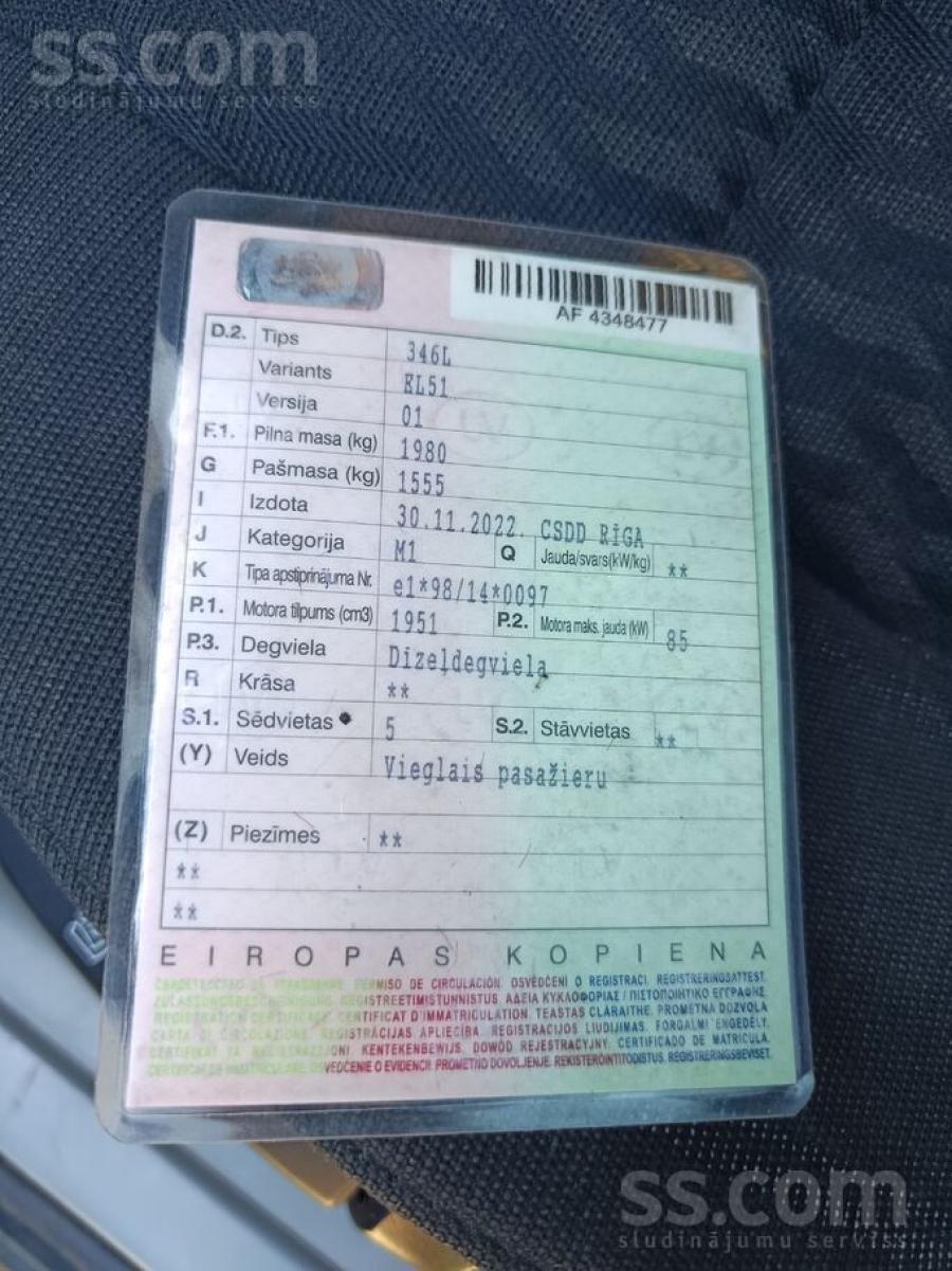 Синий БМВ 318 2002 в Талси, объемом двигателя 2.00 л и пробегом 340 тыс. км за 1300 €, фото 8 на AUTOMOTO.COM.LV