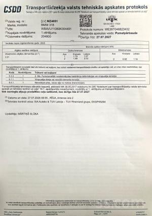 Синий БМВ 318 2006 в Рига, объемом двигателя 2.00 л и пробегом 204 тыс. км за 3000 €, фото 13 на AUTOMOTO.COM.LV