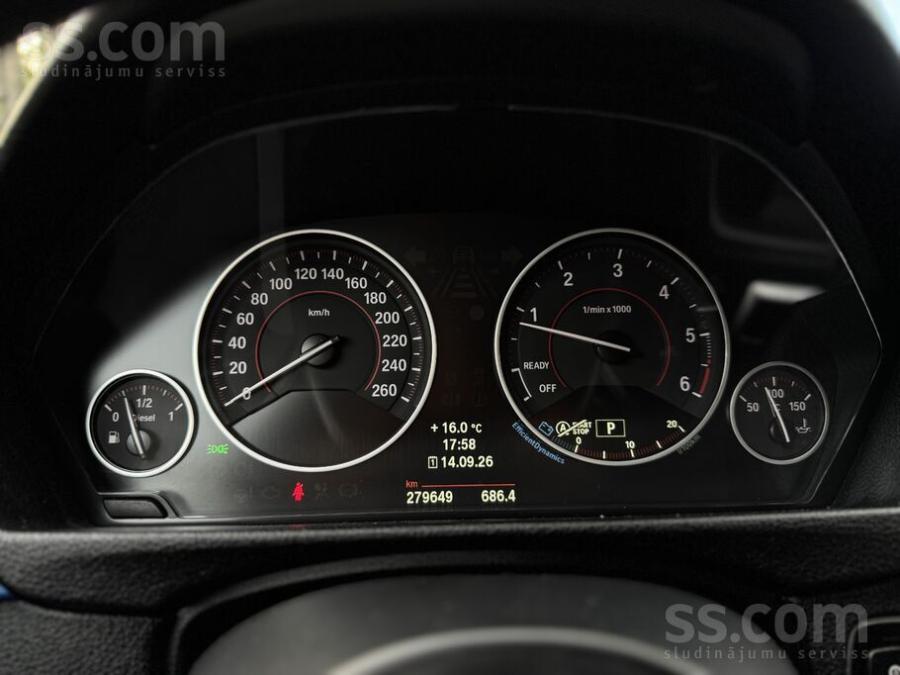Blue BMW 318 2013 in Riga, with an engine capacity of 2.00 L and mileage of 280 thousand km for 9450 €, photo 25 on AUTOMOTO.COM.LV