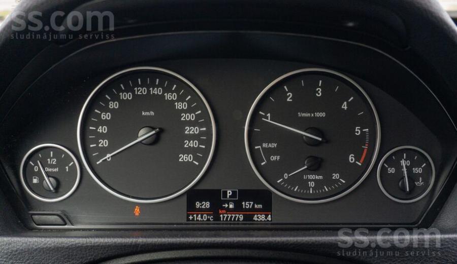 Grey BMW 318 2016 in Riga, with an engine capacity of 2.00 L and mileage of 178 thousand km for 13590 €, photo 24 on AUTOMOTO.COM.LV