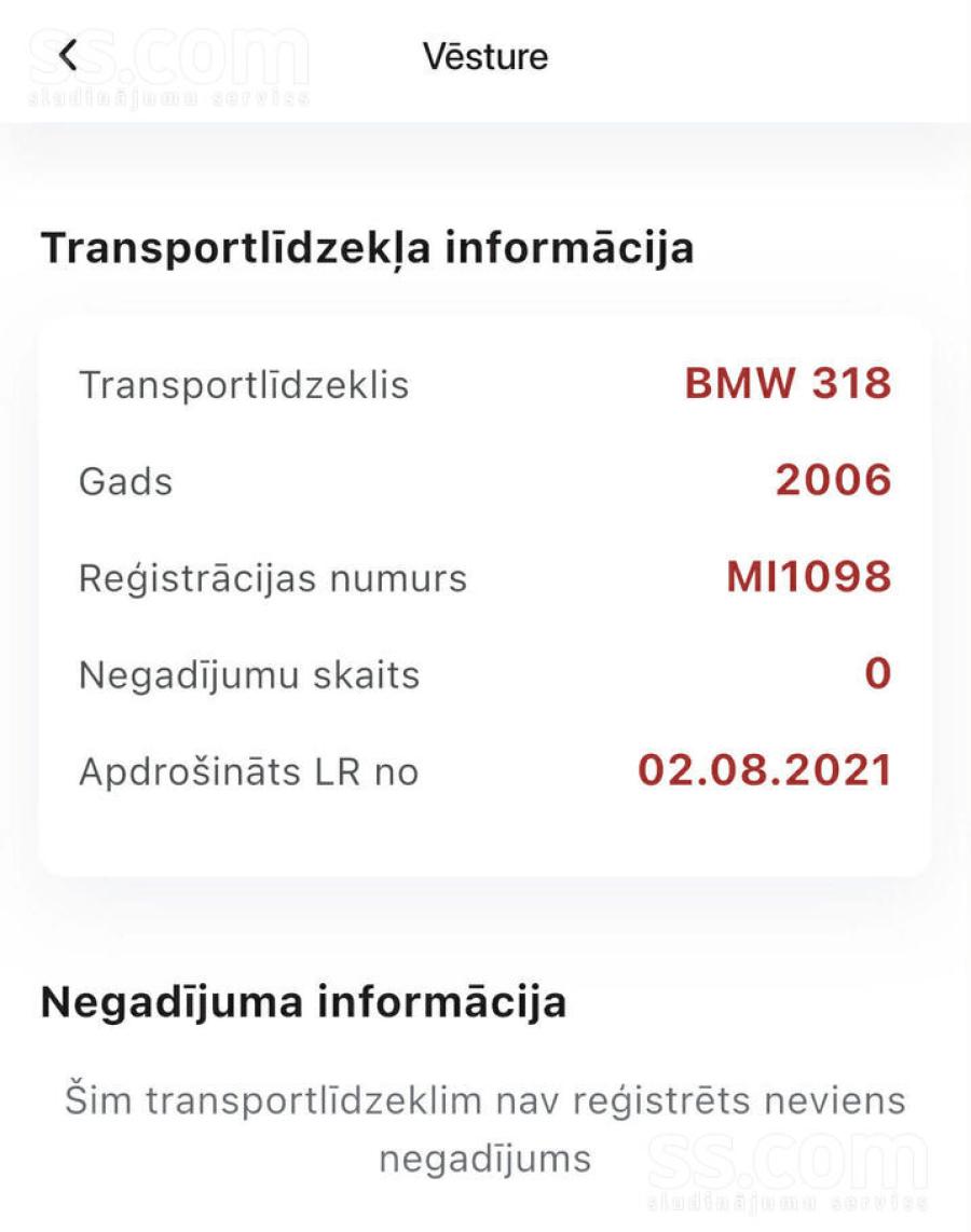Pelēks BMW 318 2006 Rīga, ar dzinēja tilpumu 2.00 L un nobraukumu 312 tūkst. km par 4500 €, foto 24 vietnē AUTOMOTO.COM.LV