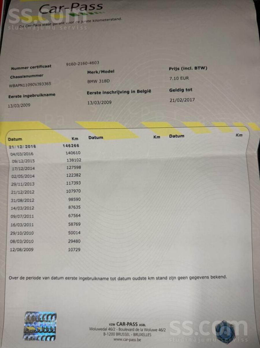 Серый БМВ 318 2009 в Лудза, объемом двигателя 1.80 л и пробегом 0 тыс. км за 5300 €, фото 32 на AUTOMOTO.COM.LV
