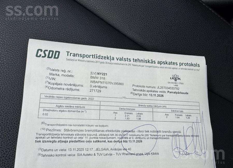 Pelēks BMW 318 2010 Jelgava, ar dzinēja tilpumu 2.00 L un nobraukumu 0 tūkst. km par 5450 €, foto 26 vietnē AUTOMOTO.COM.LV