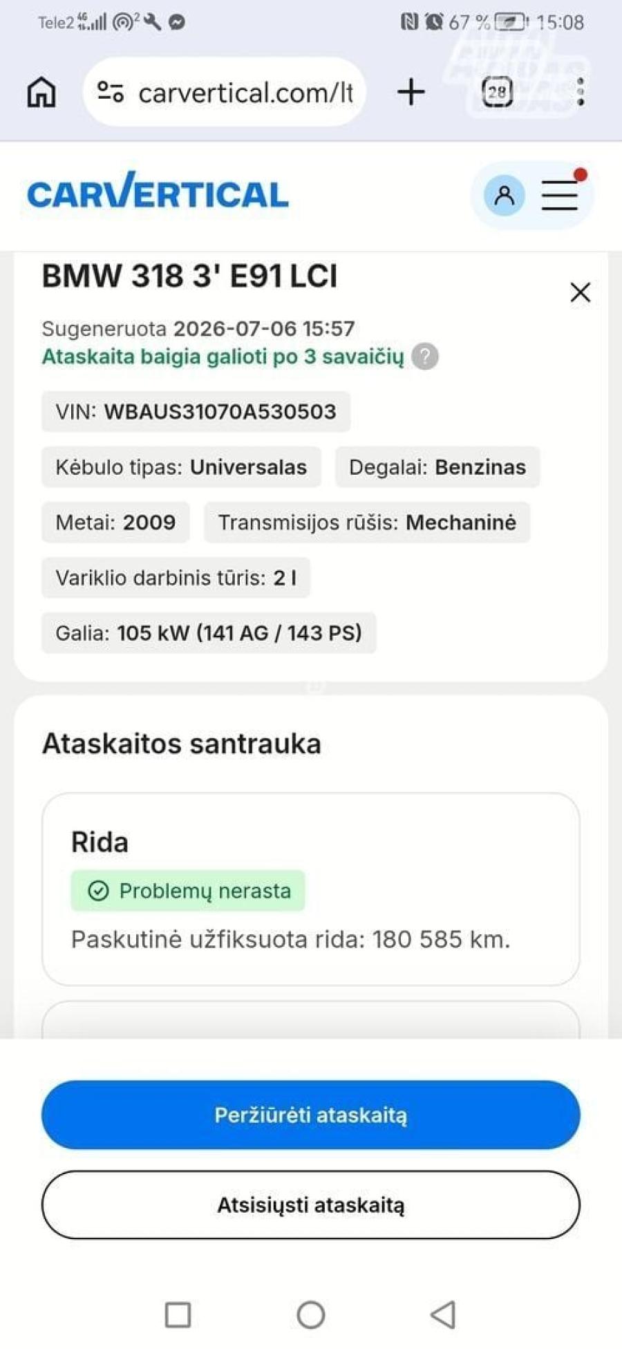 Pelēks BMW 318 2009 Klaipėda, ar dzinēja tilpumu 2.00 L un nobraukumu 185 tūkst. km par 3590 €, foto 35 vietnē AUTOMOTO.COM.LV