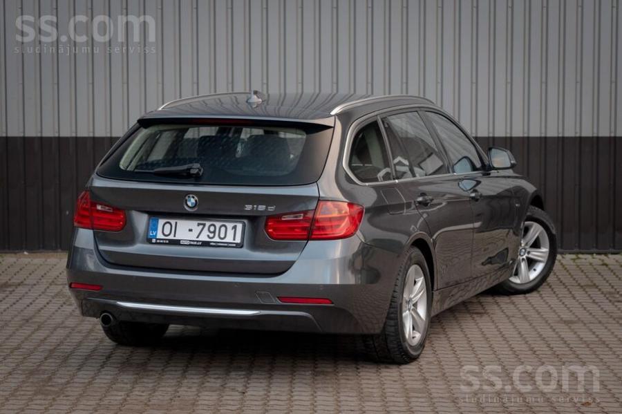 Grey BMW 318 2013 in Talsi, with an engine capacity of 2.00 L and mileage of 284 thousand km for 7950 €, photo 8 on AUTOMOTO.COM.LV