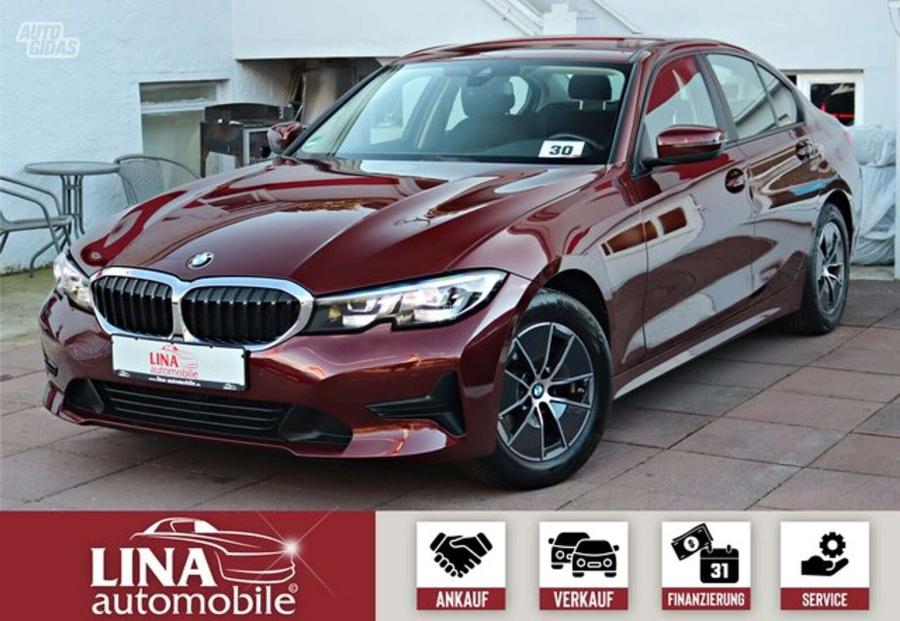 Red BMW 318 2021 in Kaunas, with an engine capacity of 2.00 L and mileage of 27 thousand km for 27529 €, photo 1 on AUTOMOTO.COM.LV