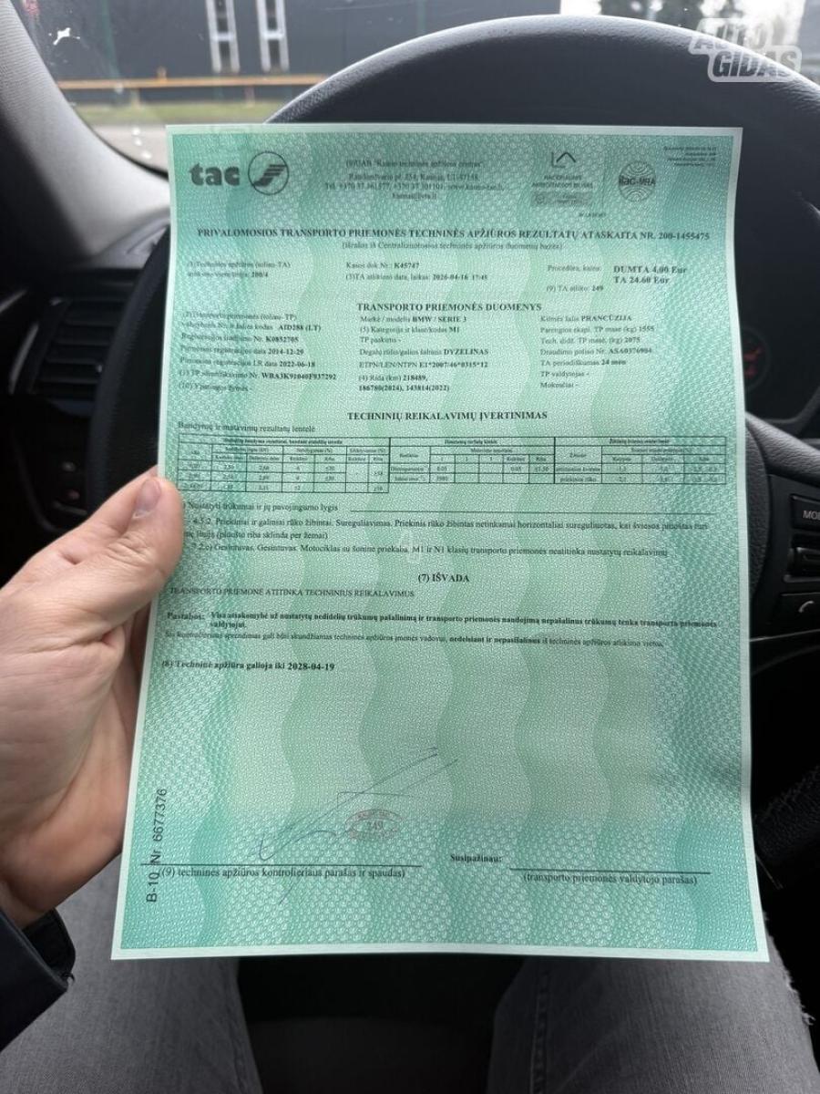 BMW 318 2014 Kauņa, ar dzinēja tilpumu 2.00 L un nobraukumu 219 tūkst. km par 6250 €, foto 16 vietnē AUTOMOTO.COM.LV