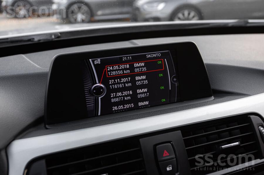 White BMW 318 2013 in Jelgava, with an engine capacity of 2.00 L and mileage of 282 thousand km for 9900 €, photo 27 on AUTOMOTO.COM.LV