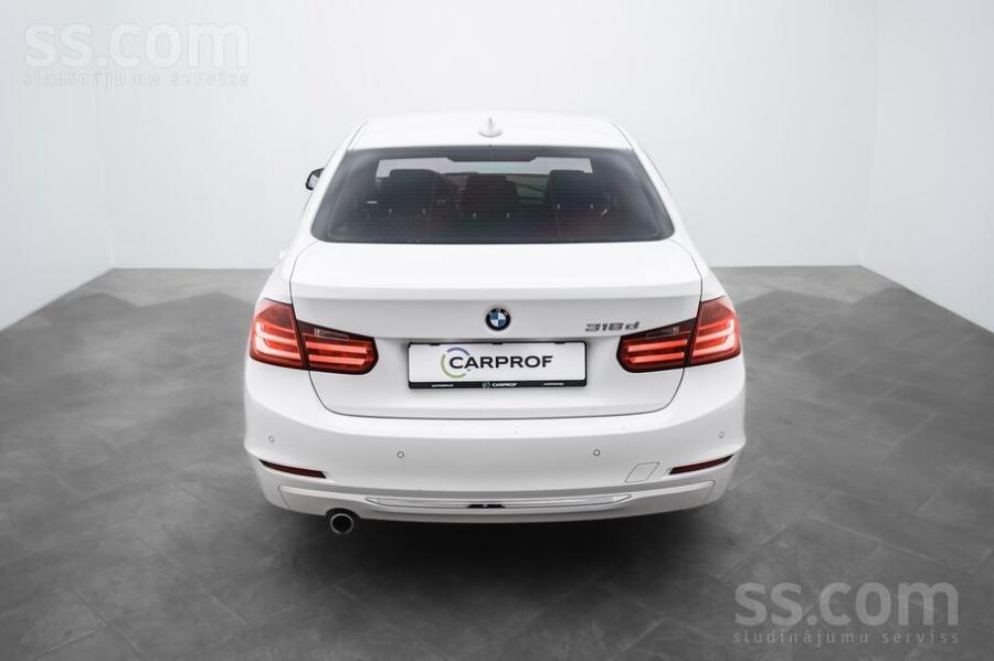 White BMW 318 2013 in Tallinn, with an engine capacity of 2.00 L and mileage of 169 thousand km for 12999 €, photo 8 on AUTOMOTO.COM.LV
