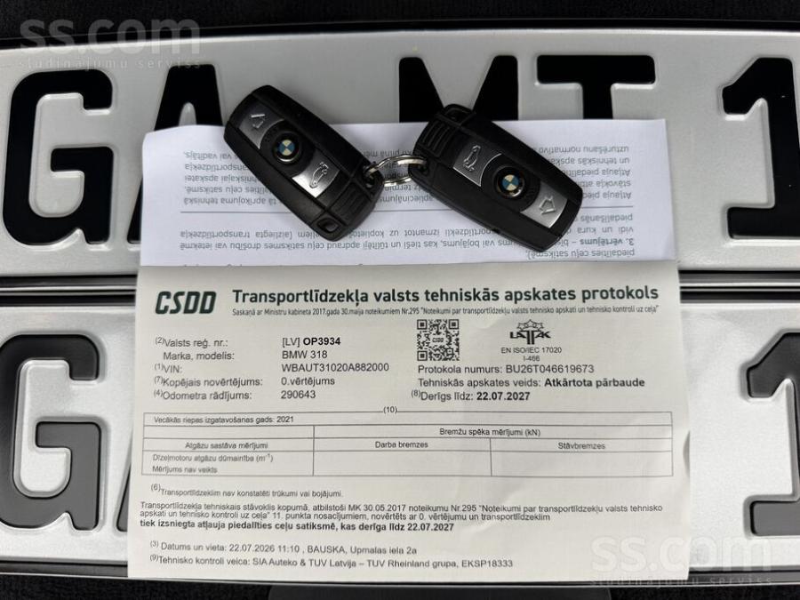 Balts BMW 318 2010 Rīga, ar dzinēja tilpumu 2.00 L un nobraukumu 290 tūkst. km par 5790 €, foto 36 vietnē AUTOMOTO.COM.LV
