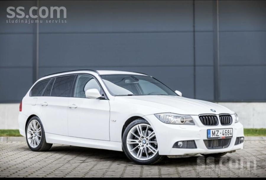 White BMW 318 2012 in Jelgava, with an engine capacity of 2.00 L and mileage of 318 thousand km for 7358 €, photo 3 on AUTOMOTO.COM.LV