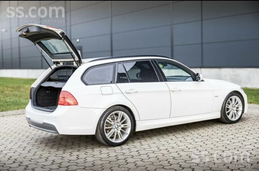 White BMW 318 2012 in Jelgava, with an engine capacity of 2.00 L and mileage of 318 thousand km for 7358 €, photo 12 on AUTOMOTO.COM.LV