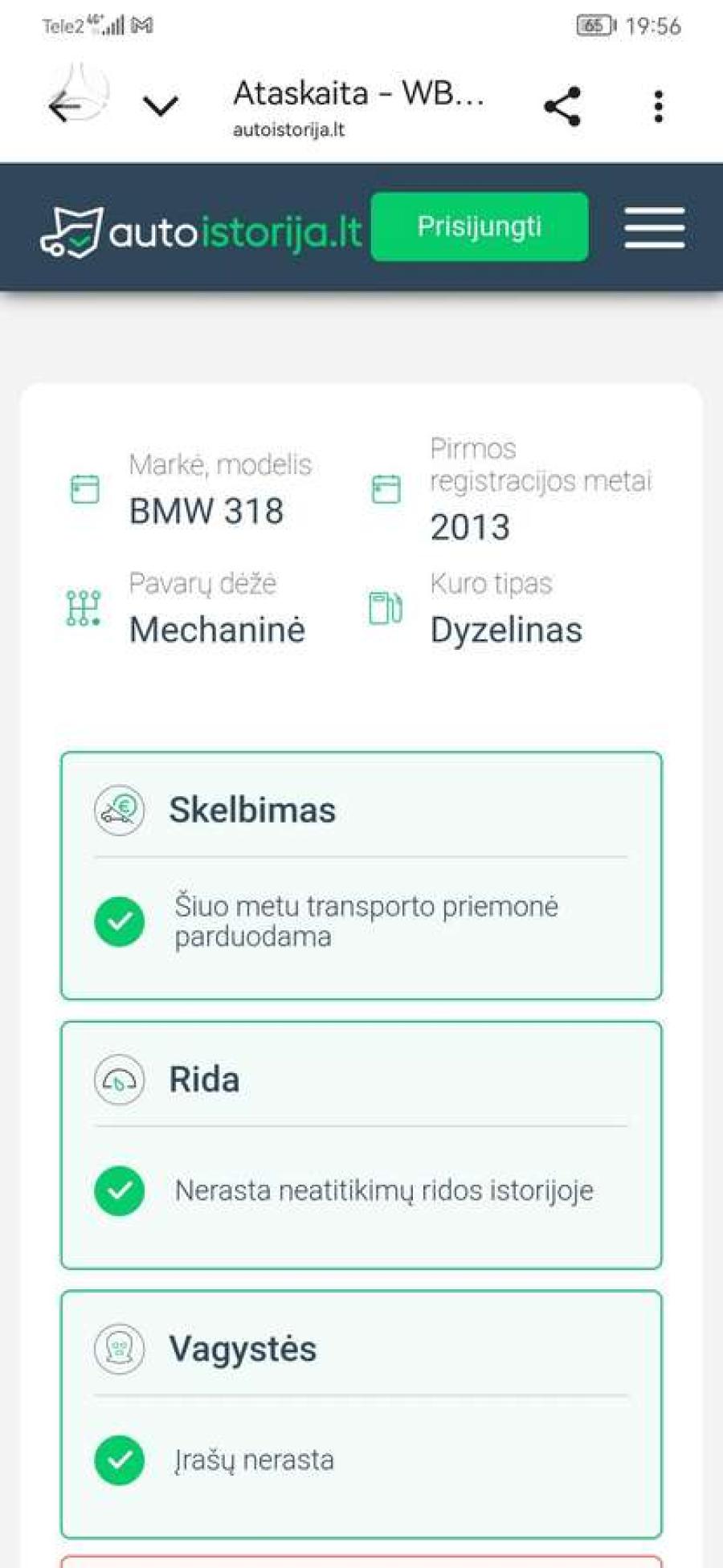 Balts BMW 318 2013 Šauļi, ar dzinēja tilpumu 2.00 L un nobraukumu 275 tūkst. km par 6150 €, foto 27 vietnē AUTOMOTO.COM.LV