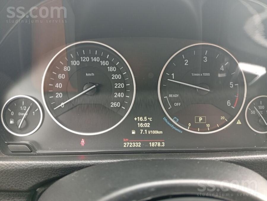 White BMW 318 2014 in Riga, with an engine capacity of 2.00 L and mileage of 273 thousand km for 8950 €, photo 14 on AUTOMOTO.COM.LV