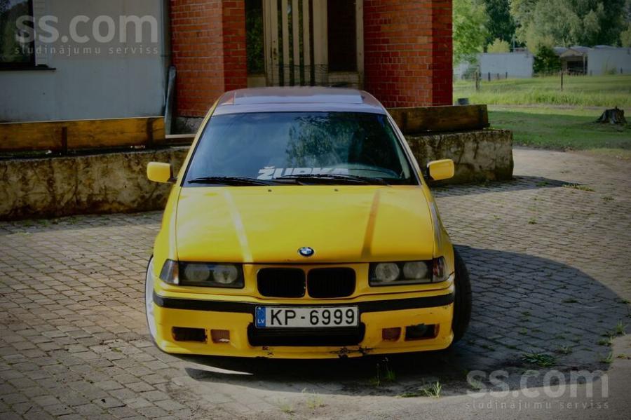 Yellow BMW 318 1995 in Aluksne, with an engine capacity of 2.50 L and mileage of 0 thousand km for 2900 €, photo 10 on AUTOMOTO.COM.LV