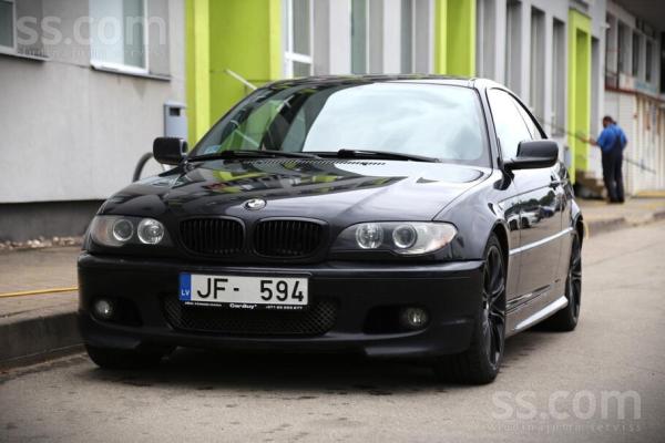 Black BMW 320 2004 in Riga, with an engine capacity of 2.00 L and mileage of 0 thousand km for 3495 €, photo 1 on AUTOMOTO.COM.LV