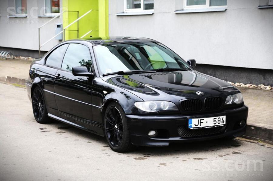 Black BMW 320 2004 in Riga, with an engine capacity of 2.00 L and mileage of 0 thousand km for 3495 €, photo 4 on AUTOMOTO.COM.LV