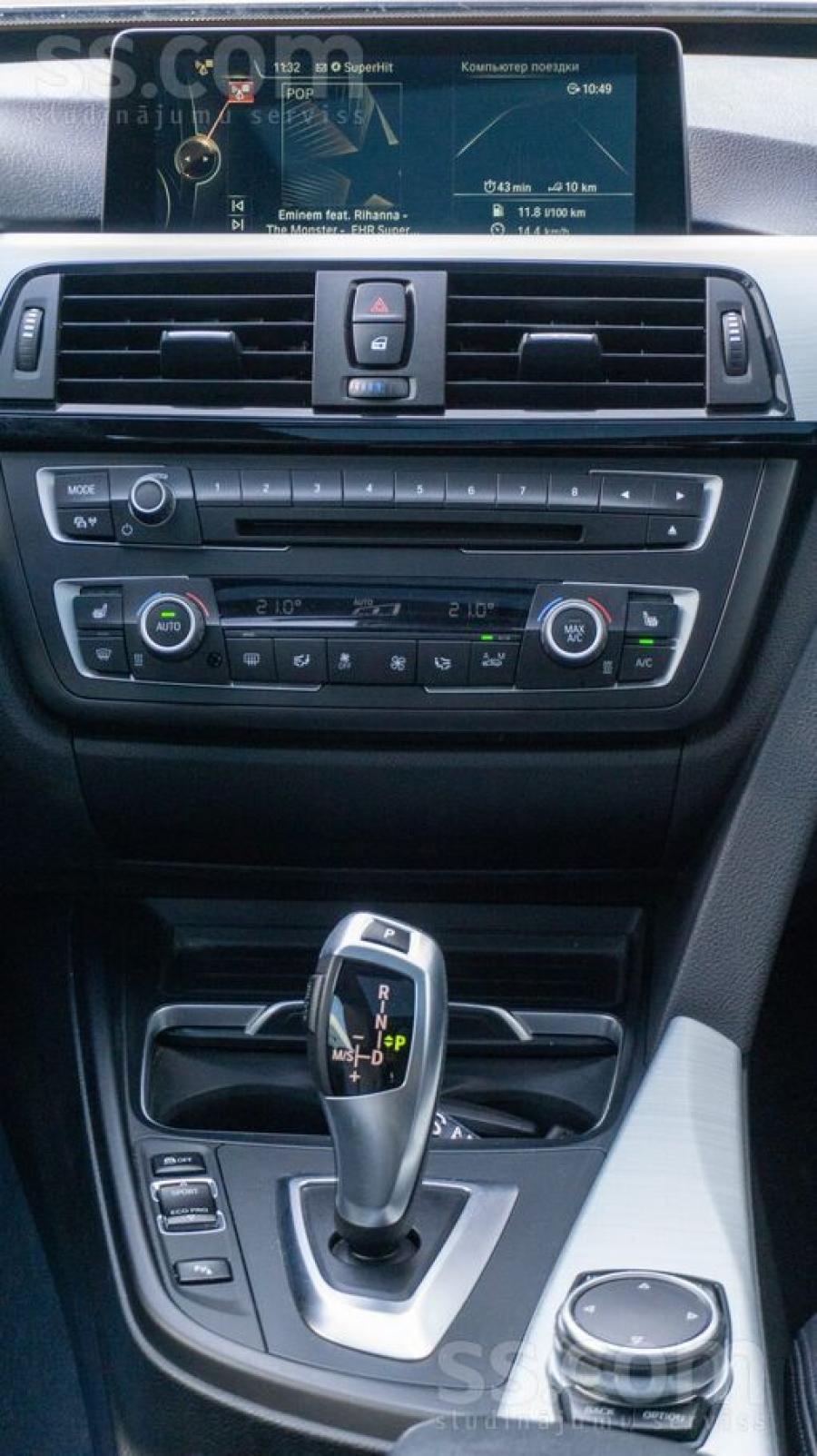 Black BMW 320 2015 in Riga, with an engine capacity of 2.00 L and mileage of 319 thousand km for 11590 €, photo 13 on AUTOMOTO.COM.LV