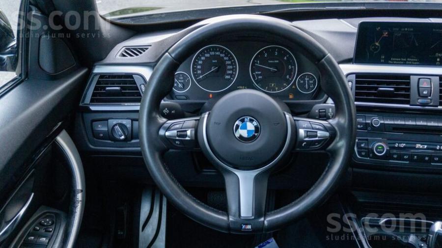 Black BMW 320 2015 in Riga, with an engine capacity of 2.00 L and mileage of 319 thousand km for 11590 €, photo 14 on AUTOMOTO.COM.LV
