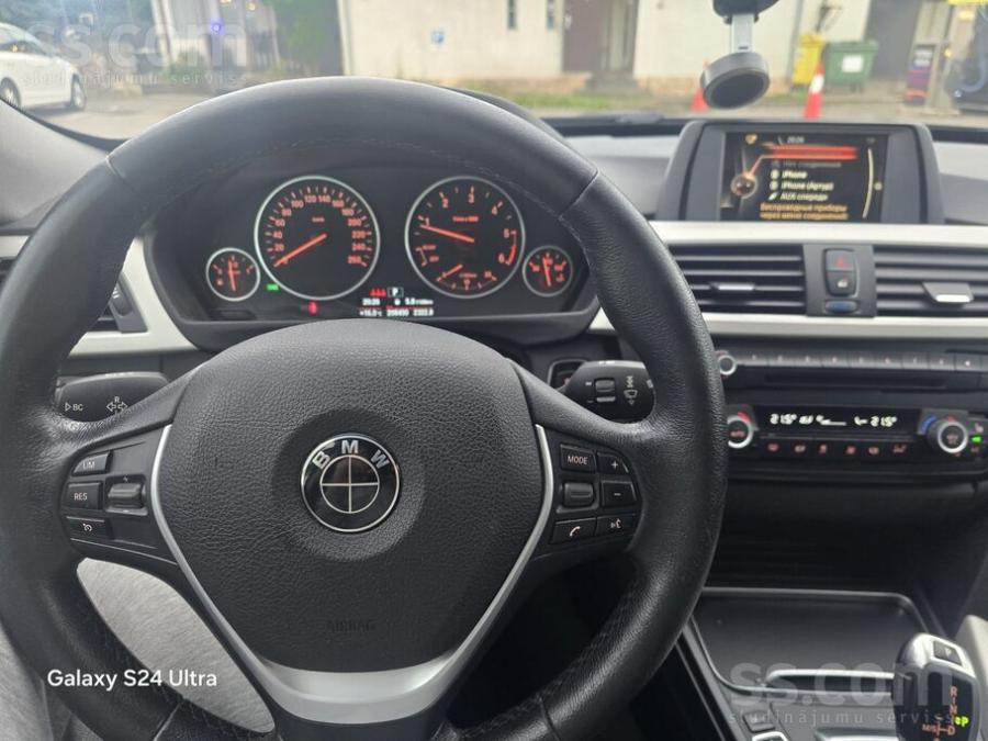 Black BMW 320 2016 in Riga, with an engine capacity of 2.00 L and mileage of 208 thousand km for 10100 €, photo 12 on AUTOMOTO.COM.LV