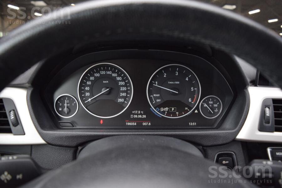 Black BMW 320 2017 in Riga, with an engine capacity of 2.00 L and mileage of 196 thousand km for 12500 €, photo 7 on AUTOMOTO.COM.LV