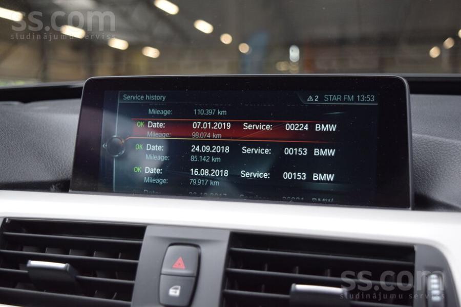 Black BMW 320 2017 in Riga, with an engine capacity of 2.00 L and mileage of 196 thousand km for 12500 €, photo 11 on AUTOMOTO.COM.LV