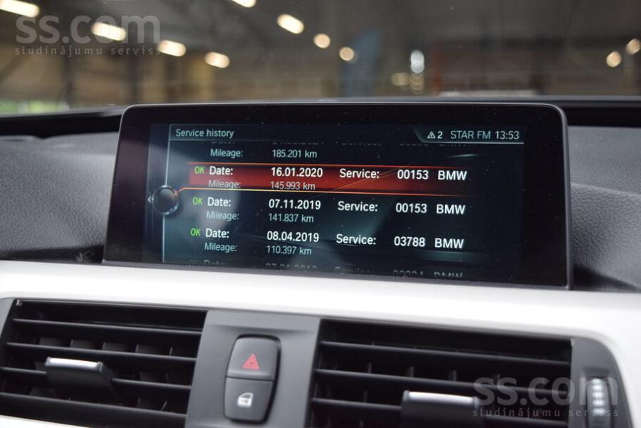 Black BMW 320 2017 in Riga, with an engine capacity of 2.00 L and mileage of 196 thousand km for 12500 €, photo 12 on AUTOMOTO.COM.LV
