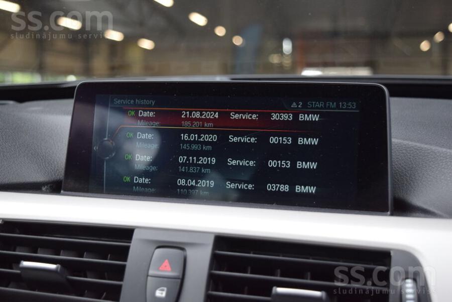 Black BMW 320 2017 in Riga, with an engine capacity of 2.00 L and mileage of 196 thousand km for 12500 €, photo 13 on AUTOMOTO.COM.LV