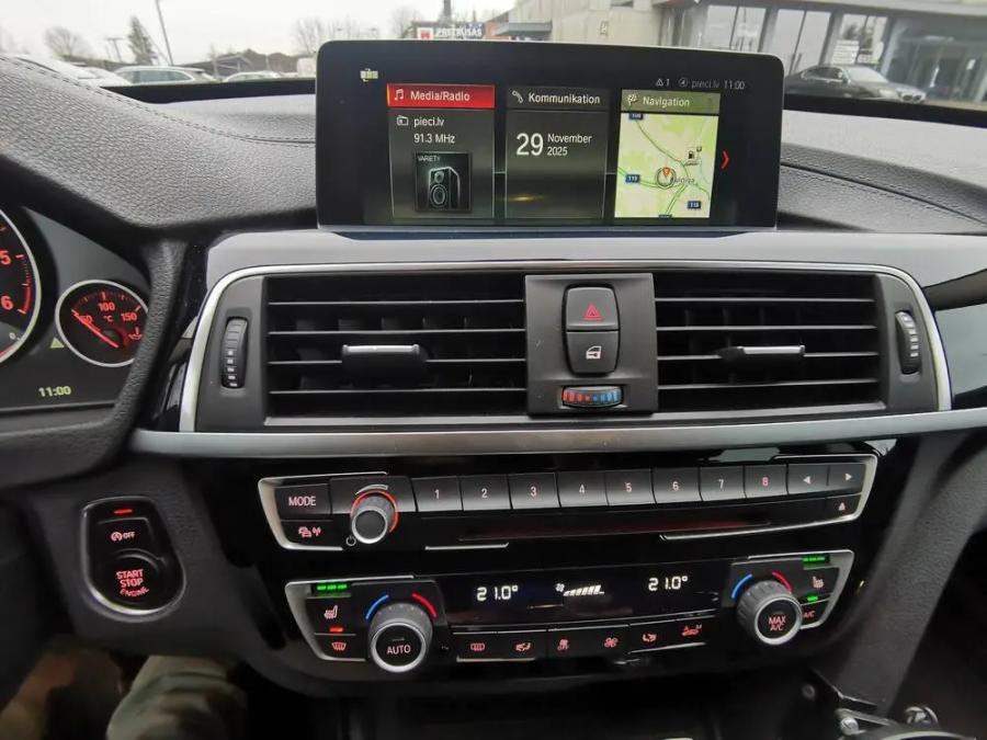 Black BMW 320 2018 in Kuldiga, with an engine capacity of 2.00 L and mileage of 222 thousand km for 14490 €, photo 16 on AUTOMOTO.COM.LV