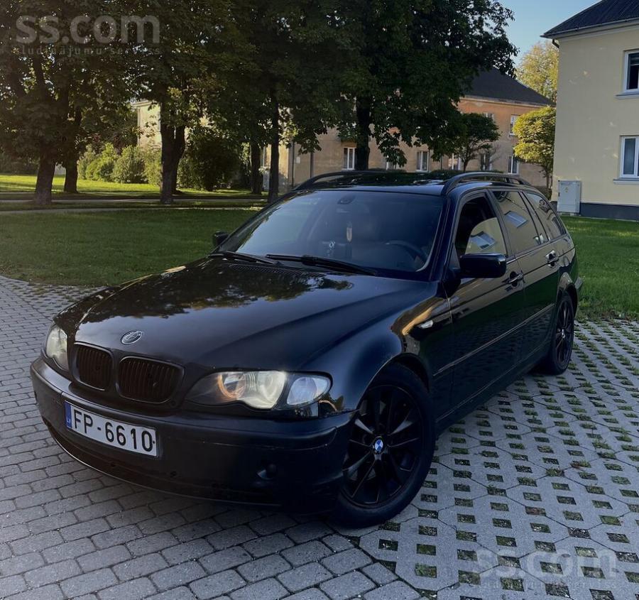 Black BMW 320 2004 in Ventspils, with an engine capacity of 2.00 L and mileage of 470 thousand km for 1550 €, photo 1 on AUTOMOTO.COM.LV
