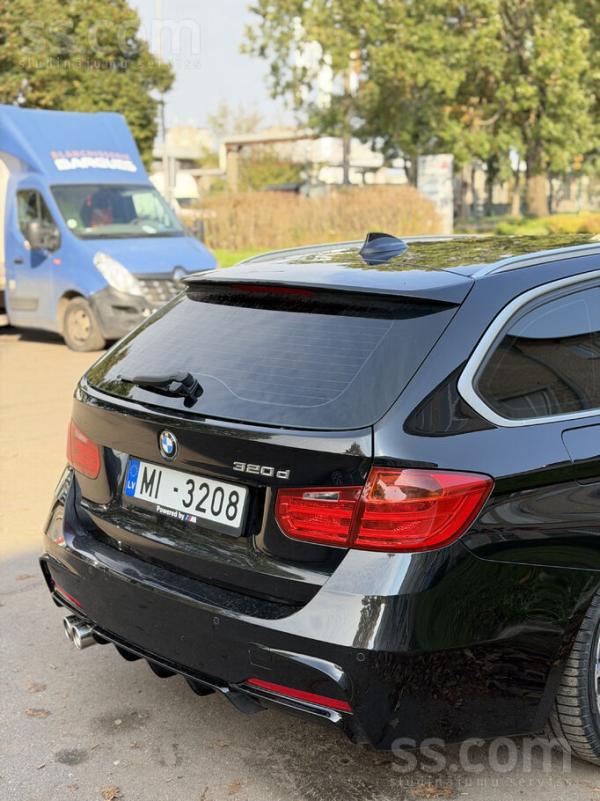 Black BMW 320 2015 in Riga, with an engine capacity of 2.00 L and mileage of 277 thousand km for 13500 €, photo 8 on AUTOMOTO.COM.LV