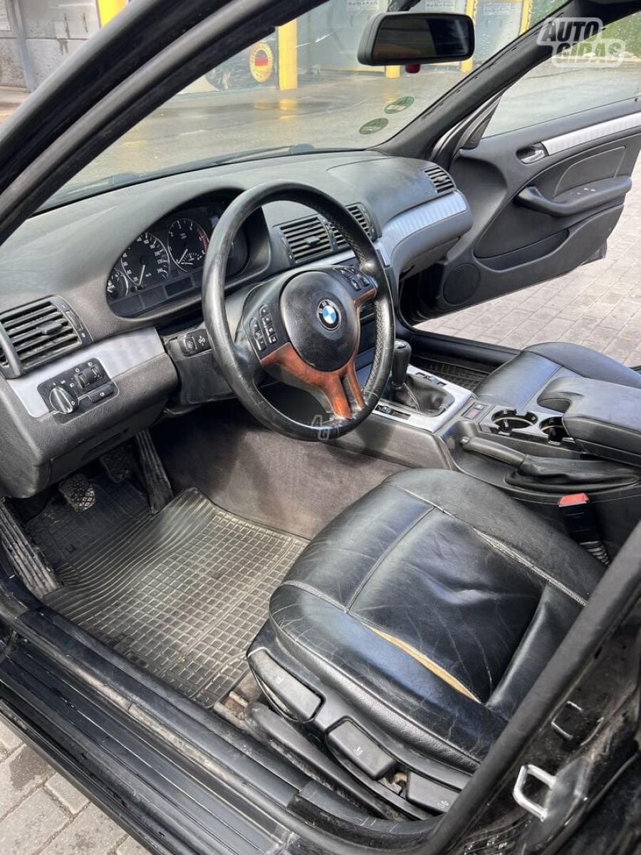 Black BMW 320 2002 in Kaunas, with an engine capacity of 2.00 L and mileage of 389 thousand km for 1100 €, photo 6 on AUTOMOTO.COM.LV