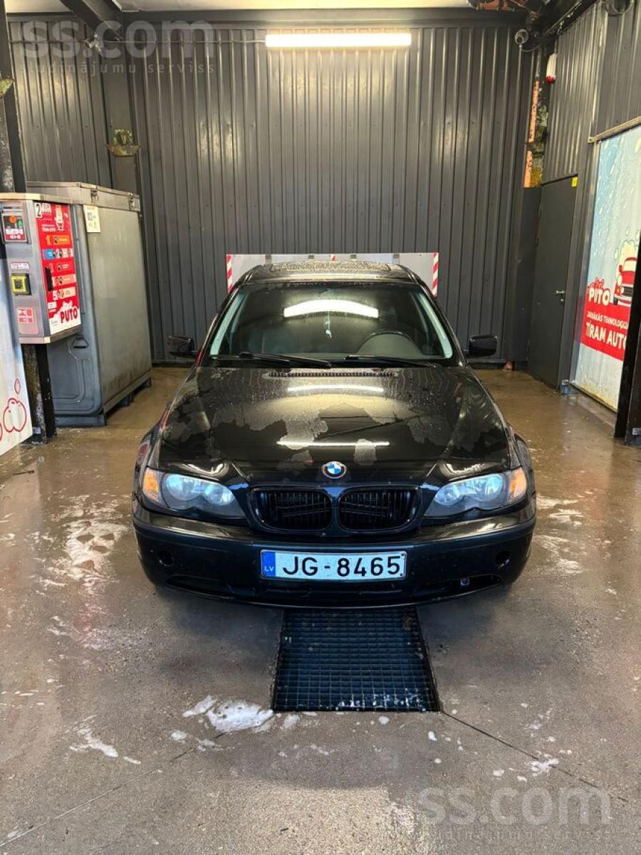 Black BMW 320 2002 in Riga, with an engine capacity of 2.00 L and mileage of 445 thousand km for 1500 €, photo 1 on AUTOMOTO.COM.LV